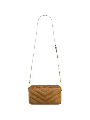 Saint Laurent Loulou Camera Bag In Matelassé Suede
