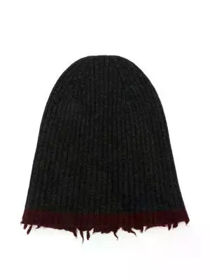 UMA WANG Ribbed Knit Beanie Hat