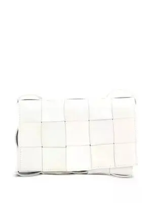 Bottega Veneta Maxi Intrecciato Leather Shoulder Bag - White