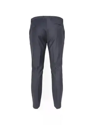 Isaia Pressed-crease Tailored Trousers - Grey