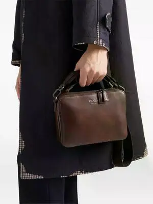 Prada Brique Leather Bag - Brown