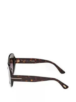 TOM FORD Claudette Tortoise-shell Sunglasses - Brown