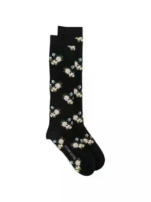 Stine Goya Floral-intarsia Socks - Black