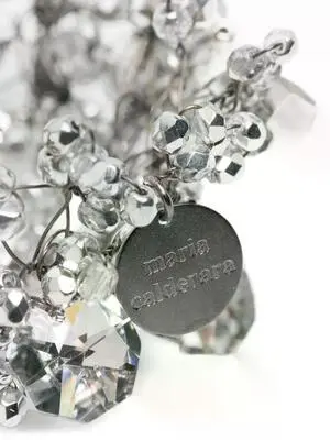 MARIA CALDERARA Crystal-embellished Wire-link Bracelet - Silver