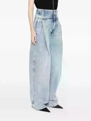 Sportmax Pleated Wide-leg Jeans