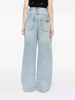 Sportmax Pleated Wide-leg Jeans