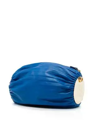 Loewe 2022 Pleated Nappa Bracelet Pouch Shoulder Bag