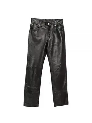 Helmut Lang 2000s Leather Trousers - Black