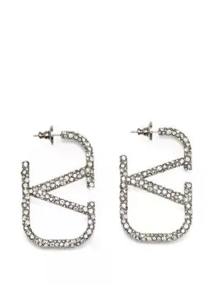 Valentino Garavani Vlogo Crystal Earrings