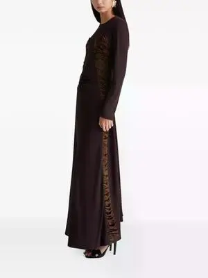 VIOLANTE NESSI Mengoni Ruched Gown - Brown