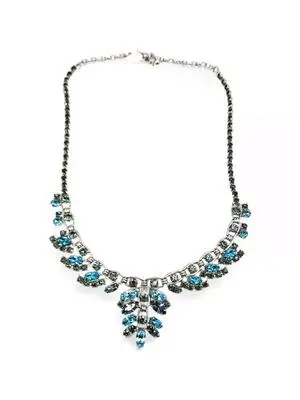 MADISON Rhinestone-embellished Chain Necklace - Silver