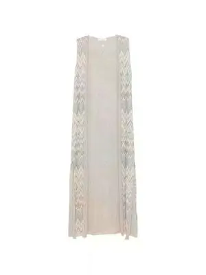 IU RITA MENNOIA Zigzag-knit Cover-up - Neutrals