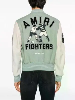 Amiri Logo-appliqué Varsity Jacket