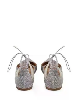 LOEFFLER RANDALL Ambra Snakeskin-effect Ballet Flats