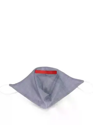 Isaia Prince Of Wales Check Face Mask - Blue