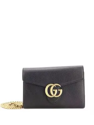 Gucci Gg Marmont Chain Wallet - Black
