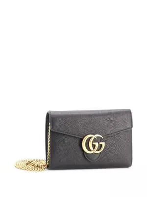 Gucci Gg Marmont Chain Wallet - Black