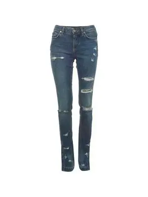 Dolce & Gabbana Distressed Slim-fit Jeans - Blue