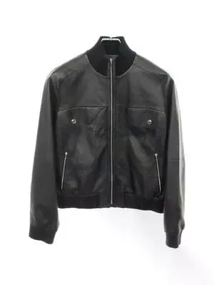 Hermès Grained Texture Ribbed High Neck Zip-fastening Jacket