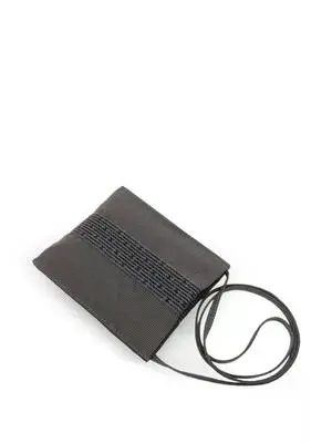 Hermès 1990-2010 Canvas Herline Pochette Crossbody Bag - Grey