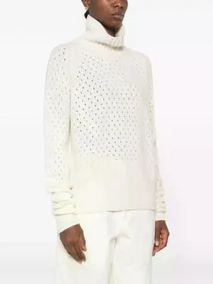 Ermanno Scervino Perforated-knit Roll-neck Sweater