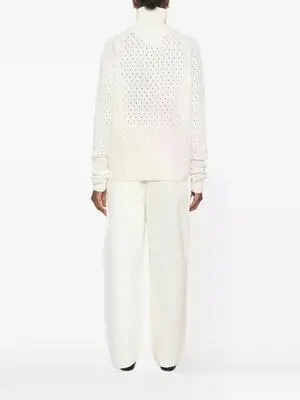 Ermanno Scervino Perforated-knit Roll-neck Sweater