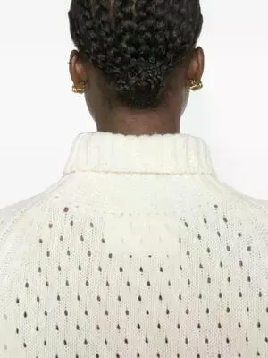Ermanno Scervino Perforated-knit Roll-neck Sweater