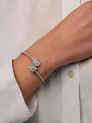 U LOS ANGELES U Duo Diamond Bracelet - Silver