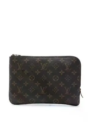 LOUIS VUITTON 2018 Monogram Etui Voyageur Pm Clutch Bag - Brown