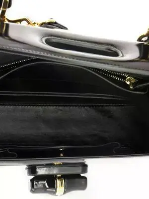 Gucci Bamboo Diva Top Handle Bag Polished Leather Medium Satchel