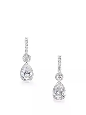 ANABELA CHAN Lab-grown Diamond Pear Hoop Earrings - Silver