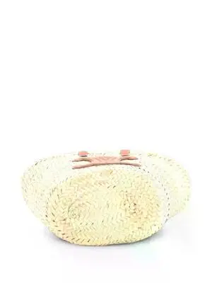 Celine Triomphe Basket Raffia With Leather Teen Shoulder Bag