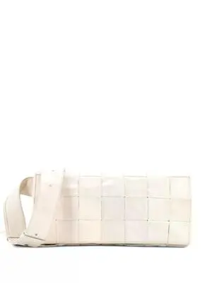 Bottega Veneta Maxi Cassette Intrecciato Leather Crossbody Bag - Neutrals