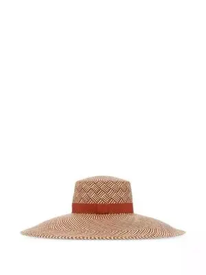 Agnona Woven Wide-brim Hat - Neutrals