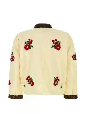FOUND Floral-embroidered Twill Jacket