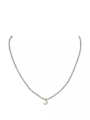 MADISON Hematite Moon Pendant Necklace