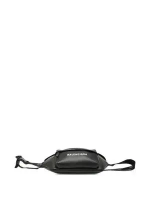 Balenciaga Leather Everyday Xs Belt Bag - Black