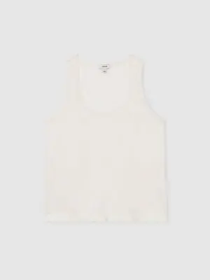 REISS Silk-front Cami Top - White