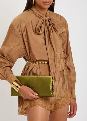 Saint Laurent Evening Satin Clutch