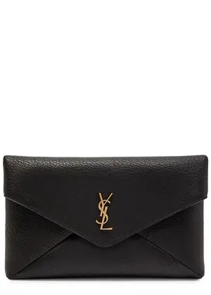 Saint Laurent Envelope Large Grained Leather Pouch