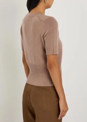 Vince Knitted Wool And Cashmere-blend T-shirt