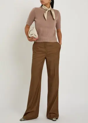 Vince Knitted Wool And Cashmere-blend T-shirt