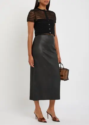 Simkhai Holli Textured Lace Cropped Top