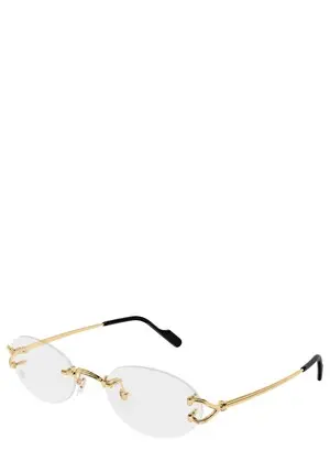 Cartier Rimless Round-frame Optical Sunglasses - Gold