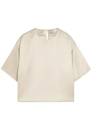 Simkhai Alina Satin Top - Grey