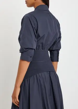 Simkhai Stiles Cotton-poplin Cropped Shirt