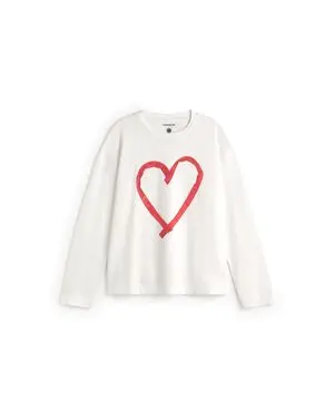 THINKING MU Heart Tape Emily Long-sleeve T-shirt - White