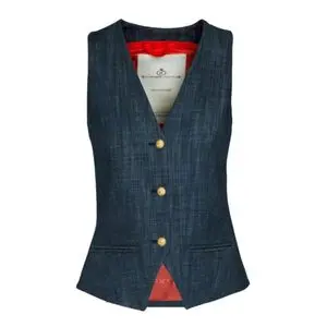 THE EXTREME COLLECTION Fitted Denim Waistcoat - Blue