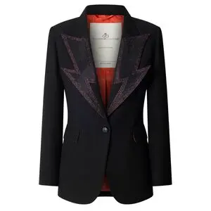 THE EXTREME COLLECTION Embellished Tailored Blazer With Metallic Details Hikaru - Black