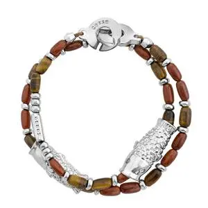 CORSO JEWELRY Mar De Suo Silver Bracelet Chedron Agate